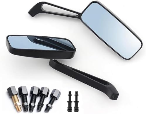 Amazon.com: Handlebar Mirrors for Motorcycle, Rectangle Motorcycle ...