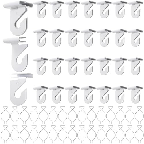 Suwimut 60 Pack Drop Ceiling Hooks for Hanging, White Heavy Duty ...