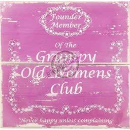 Amazon.com: Metal Sign - Grumpy Old women Plaque en bois - Metal Sign ...