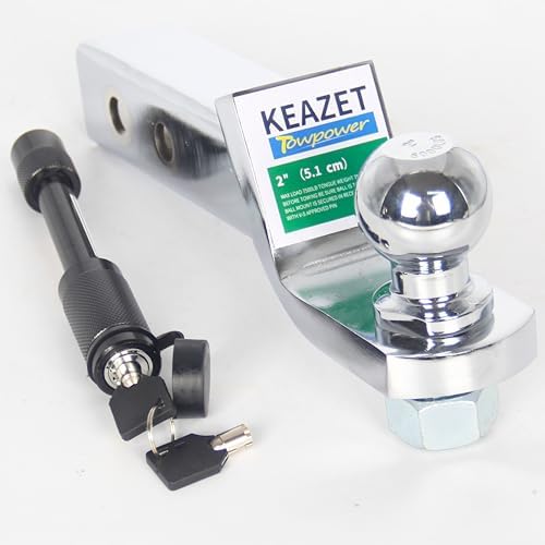 Amazon.com: Keazet Trailer Hitch Ball Mount with 2 in Ball & 5/8" Hitch ...