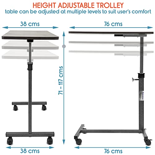 Kosmocare Height Adjustable Bedside Trolley Table at Therese Arnold blog