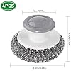 Amazon.com: 4 pcs Stainless Steel Scrubber with Handle，Heavy Duty Pot ...