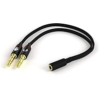 Amazon.com: Headphone Splitter for Computer 3.5mm Female to 2 Dual 3 ...