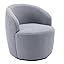 DEKKETO Teddy Swivel Cuddle Chair, Round Accent Tub Armchair with 360 ...
