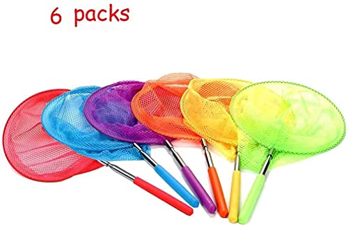 Lottogo 6 Colors Butterfly Net Fishing Net Pond Net with Extendable ...