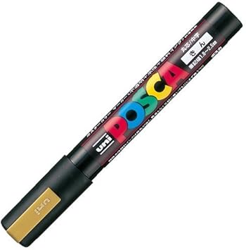 Amazon.com : Uni Posca Medium Marker, Gold (PC5M.25) : Office Products