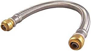 SharkBite Max 1/2 Inch x 1/2 Inch x 18 in. Braided Flexible Repair ...
