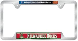 Amazon.com : NBA Milwaukee Bucks Metal License Plate Frame : Sports Fan ...
