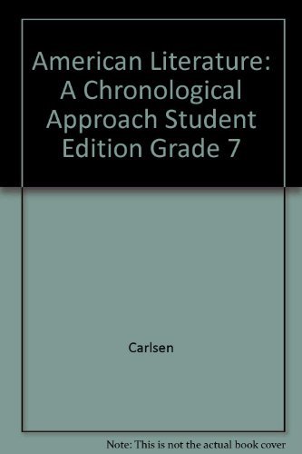 Amazon.com: American Literature a Chronological Approach/Grade 11 ...