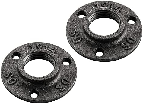 awliye 1" Floor Flange, 20 Pack Black Pipe Fittings, Vintage Cast Iron ...