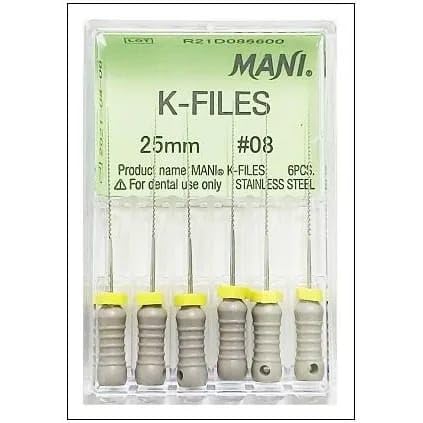 Mani K Files Root Canal Endodontic File, Stainless Steel, Size: 08 ...