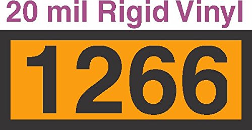 GC Labels-ROPZR1266, UN1266 20mil Rigid Vinyl DOT Orange Panel, each ...