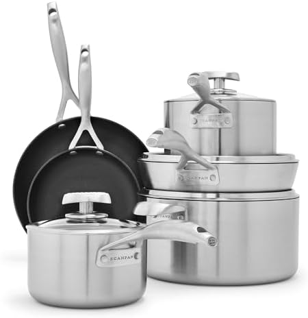 Amazon.com: Scanpan CTX 14-piece Stainless Steel Cookware Set with ...