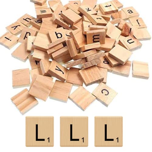 Glamified Pack of 100 – L Scrabble Tiles – Same Letters Bags -WOODEN ...