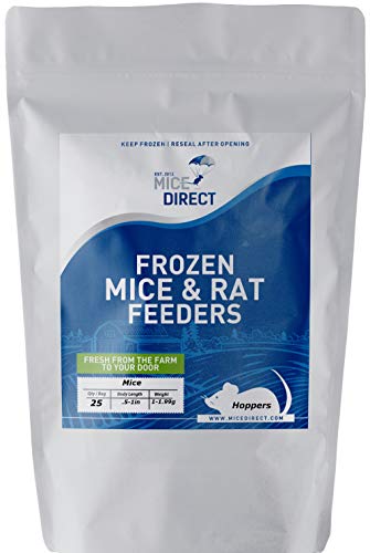 Buy MiceDirect 25 Hopper Mice: Pack of Frozen Hopper Feeder Mice - Food ...