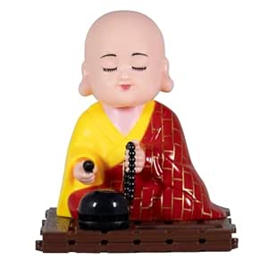Buy G.Fidel Solar Powered Moving Head and Hand Sitting Monk Buddha ...