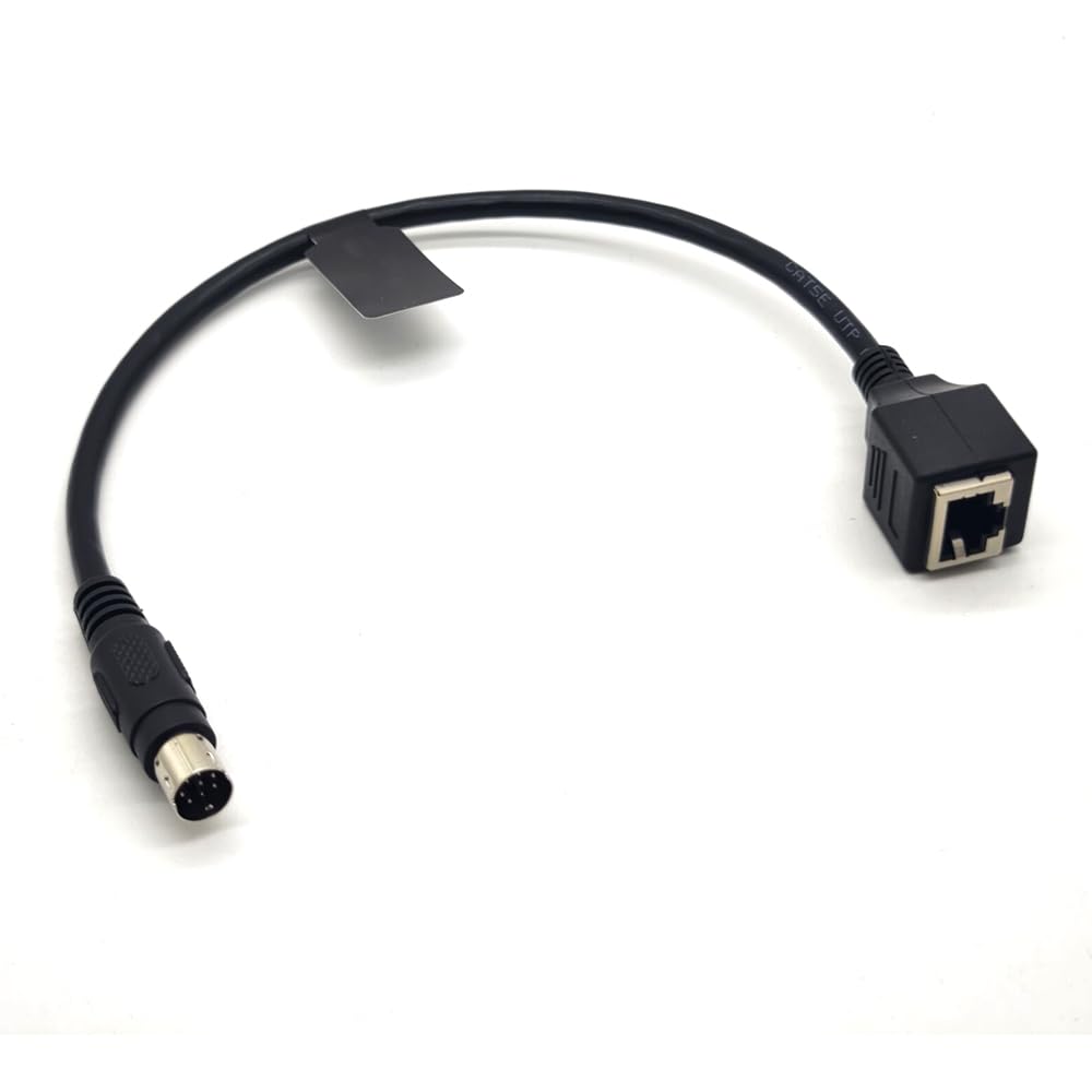 Amazon.com: GXMRHWY Female RJ45 to 8-Pin Mini Din Male Changer Cable ...