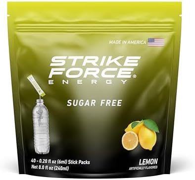 Amazon.com : Strike Force Energy Drink Mix – 40 Packets Lemon Flavor ...