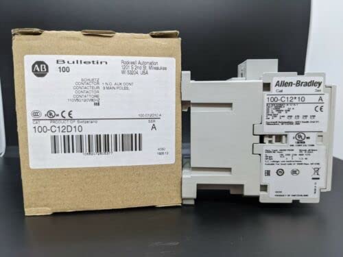 100-C12D10 100-C IEC Contactor, 12A, 110/120 VAC 50/60 Hz Coil, 1 N.O ...