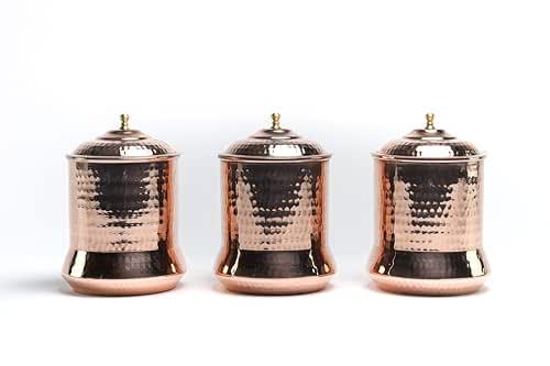 Amazon.com: Handmade Copper Canister | Farmhouse Copper Storage Box 100 ...