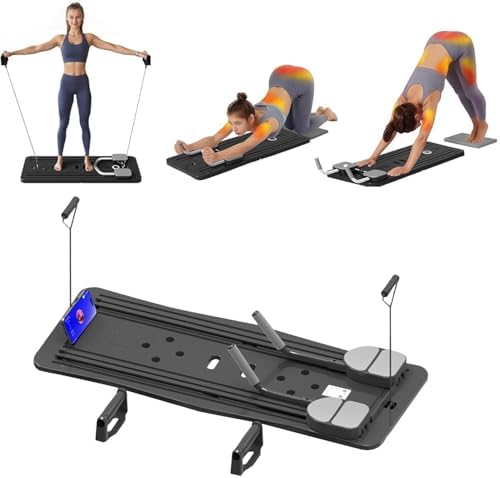 Forubar Pilates Board, Pilates Reformer Set, Multi Functional Foldable ...