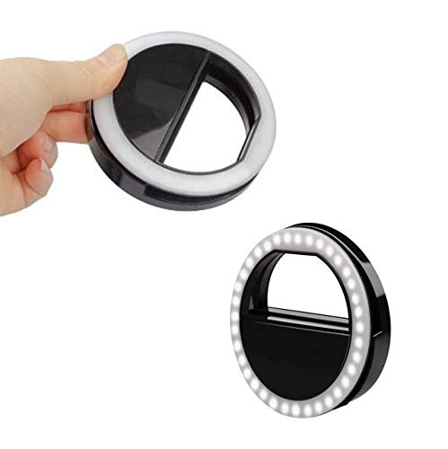 Portable LED Ring Selfie Light for All Smartphones, Tablets Enhancing ...