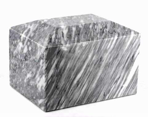 Amazon.com: KhanImports Grey Marble Cremation Urn Vault, Gray Stone Urn ...