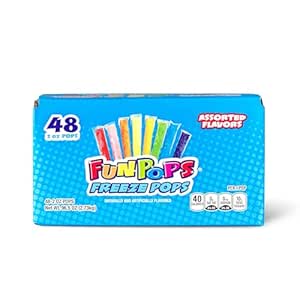 Amazon.com: FunPops Freeze Pops, Variety Pack, 2 oz, 48 Count Box : Grocery & Gourmet Food
