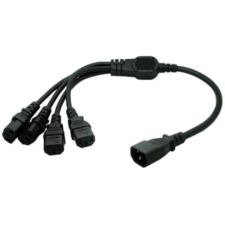IEC320 C8 to 2X C7 Y Splitter AC Power Cord, IEC Figure 8 Male to 2 ...