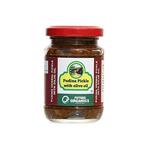 Future Organics Pudina with Olive Oil Andhra Pickle 160 gm | Andhra ...