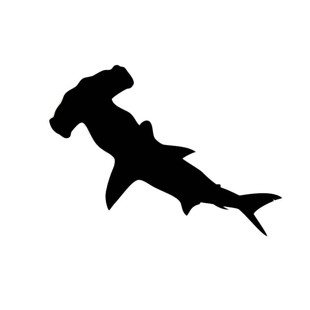 Amazon.com - Hammerhead Shark Silhouette 6" Vinyl Sticker Car Decal (6 ...