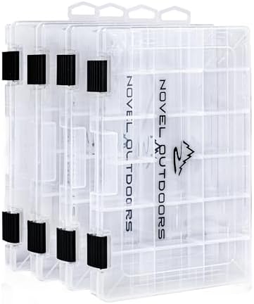 Amazon.com: Novel Outdoors - 4 Tackle Boxes Set - 10.62in x 7in - Clear ...