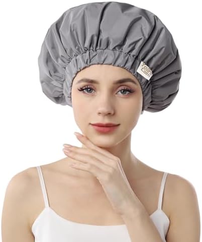 Amazon.com : Years calm Reusable Waterproof Shower Caps for Women, Hair ...