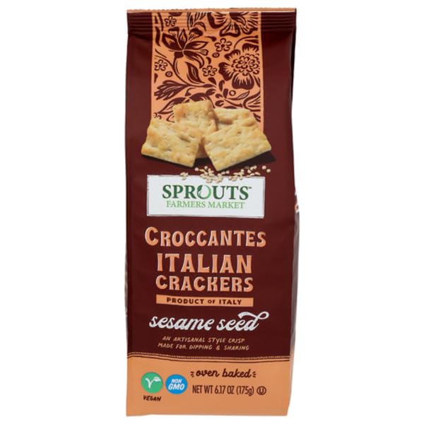 Amazon.com: Sprouts Sesame Seed Croccantes Italian Crackers, 6.17 oz.