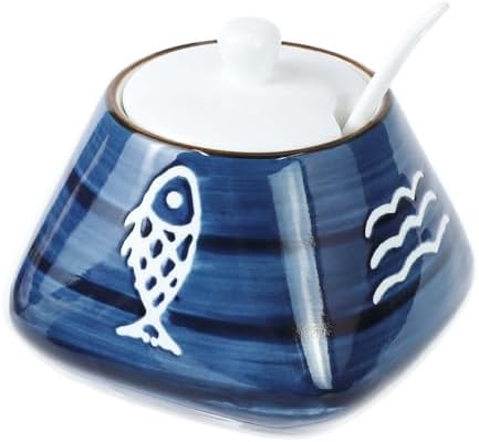 Amazon.com | CHOOLD Vintage Hand-Painted Ceramic Spice Jar with Lid ...