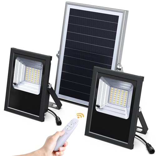 Amazon: Solar Flood Lights Outdoor Indoor Dusk to Dawn Dual Head IP65 ...