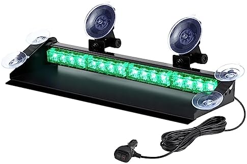 WOWTOU Aluminum Housing Green LED Emergency Strobe Dash Lights for ...