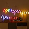 open Neon Sign - Open LED Neon Signs Light Business Hours Sign,Powered by USB Cord or Batteries ...