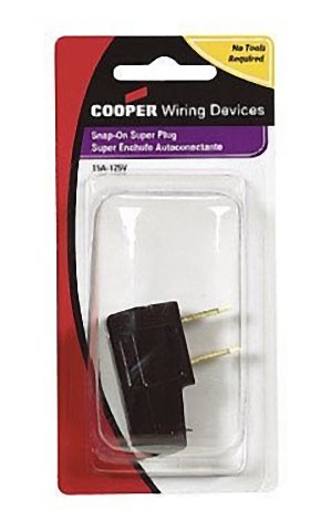 Cooper Wiring Devices BP2600B Academy Series Snap-On Straight Blade ...