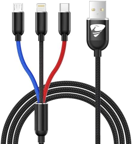Aioneus 3 in 1 Charging Cable 4FT, Multi Charging Cable IP Type C Micro ...