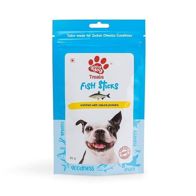Dog Treats Fish Sticks-80g|for All Adult Breeds|with Real Natural ...