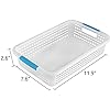 Amazon.com - Lawei 8 Pack Plastic Storage Basket with Handle - 12 x 7.6 ...