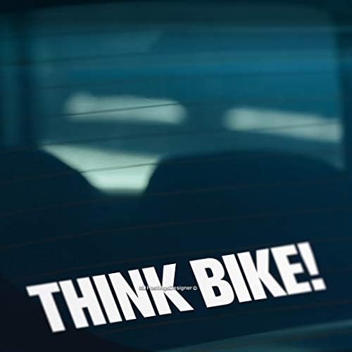 Think Bike Updated Motorcycle Road Safety Printed Self Adhesive Car ...