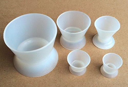 Amazon.com: 5 PCS of White Lab Flexible Silicon Rubber Mixing Bowl ...