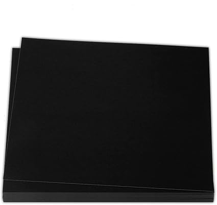 Amazon.com : 50 Pieces 8.5" x 11" Black Cardstock, Heavyweight ...