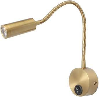 XDIAN Gooseneck Lamp 3W LED Wall Light Fixture Bedside Reading Lamp ...