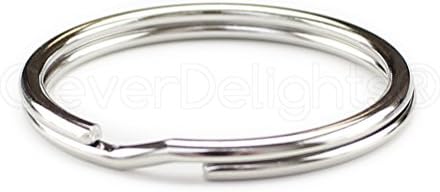 Amazon.com: CleverDelights 1 3/16" Key Rings - 100 Pack - 30mm Strong ...