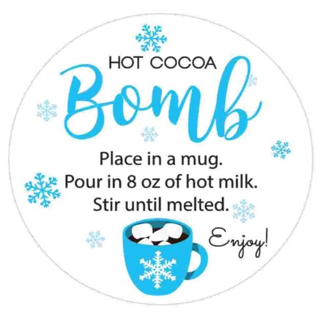 Amazon.com: 1.9 Inch Stickers Hot Cocoa Bomb Instructions 60 Labels ...