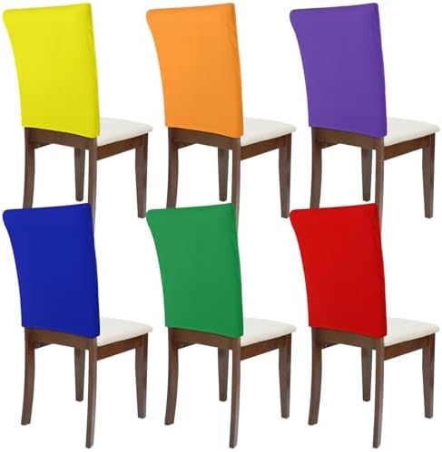Amazon.com: Mindsoft 6 Pcs Chair Back Covers 18 x 22 Inch Stretch ...