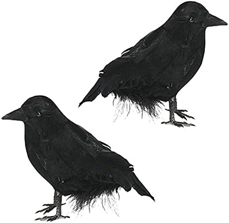 Amazon.com: Halloween Crows And Ravens Decor Realistic Handmade ...